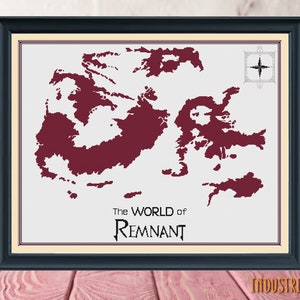 RWBY Inspired Map of Remnant Large Cross Stitch PDF Pattern Instant ...