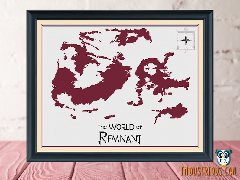 RWBY Inspired Map of Remnant Large Cross Stitch PDF Pattern - Etsy UK