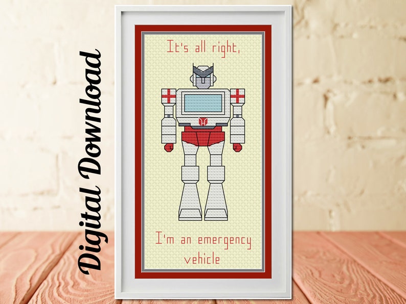 Transformers Inspired Ratchet Cross Stitch PDF Pattern | Etsy