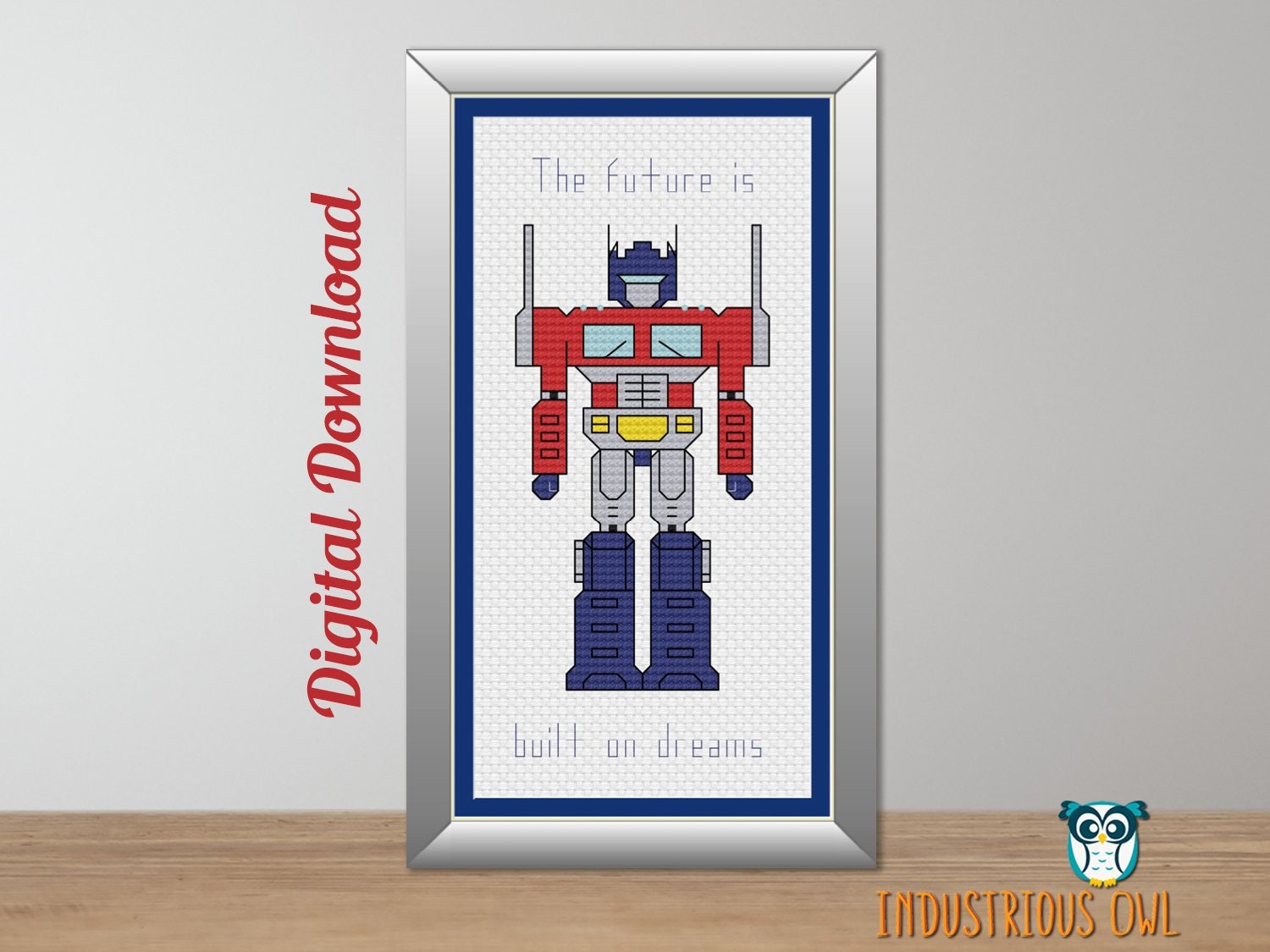 Transformers Inspired Optimus Prime Cross Stitch PDF Pattern | INSTANT ...