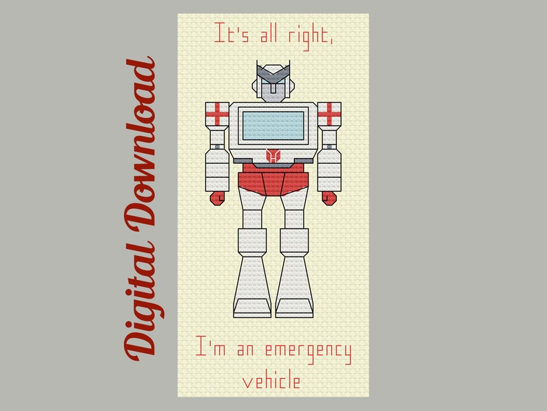 Transformers Inspired Ratchet Cross Stitch PDF Pattern | Etsy