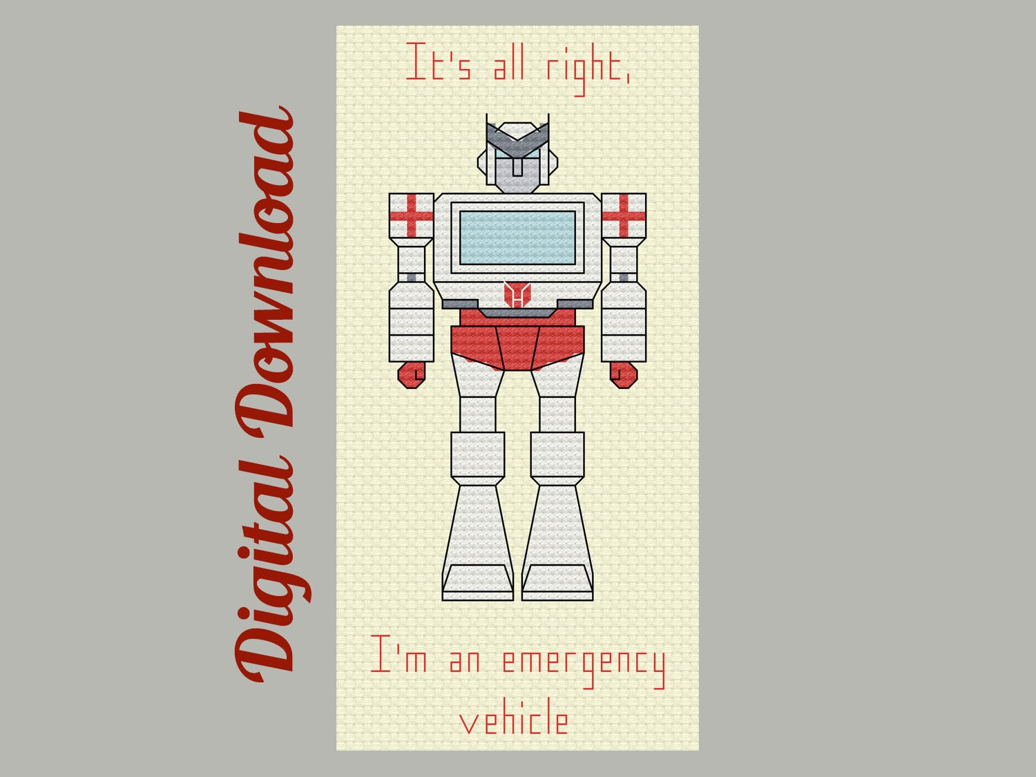 Transformers Inspired Ratchet Cross Stitch PDF Pattern - Etsy