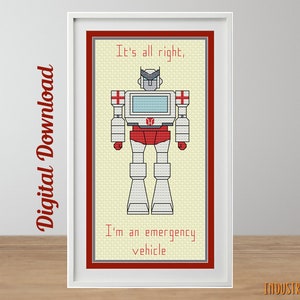 Transformers Inspired Optimus Prime Cross Stitch PDF Pattern INSTANT ...