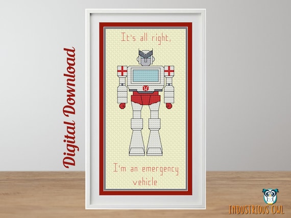 Transformers Inspired Ratchet Cross Stitch PDF Pattern | Etsy