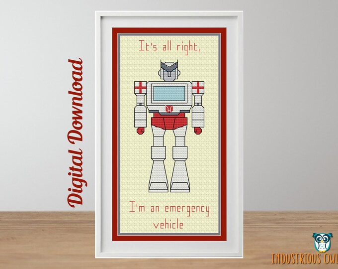 Autobots Logo Transformers Colorful Logo Counted Cross Stitch Pattern ...