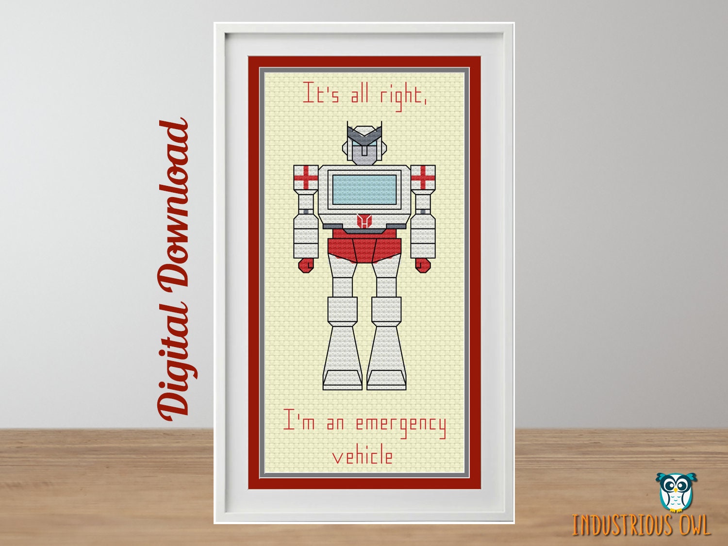 Transformers Inspired Ratchet Cross Stitch PDF Pattern | Etsy