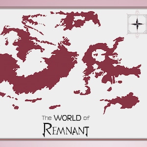 RWBY Inspired Map of Remnant Large Cross Stitch PDF Pattern Instant ...