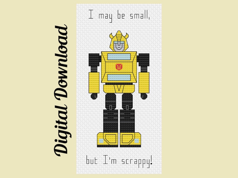 Transformers Inspired Bumblebee Cross Stitch PDF Pattern | Etsy