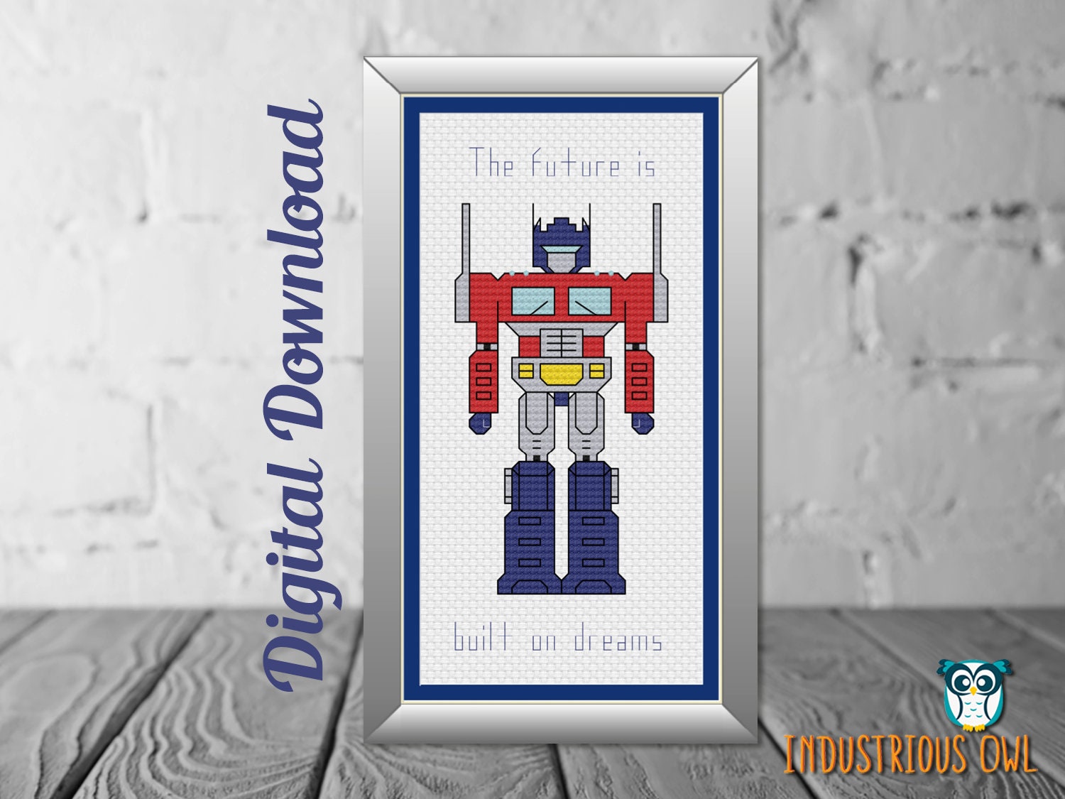 Transformers Inspired Optimus Prime Cross Stitch PDF Pattern | INSTANT ...