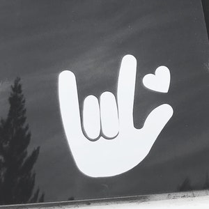 I Love You ASL Vinyl Decal - Etsy
