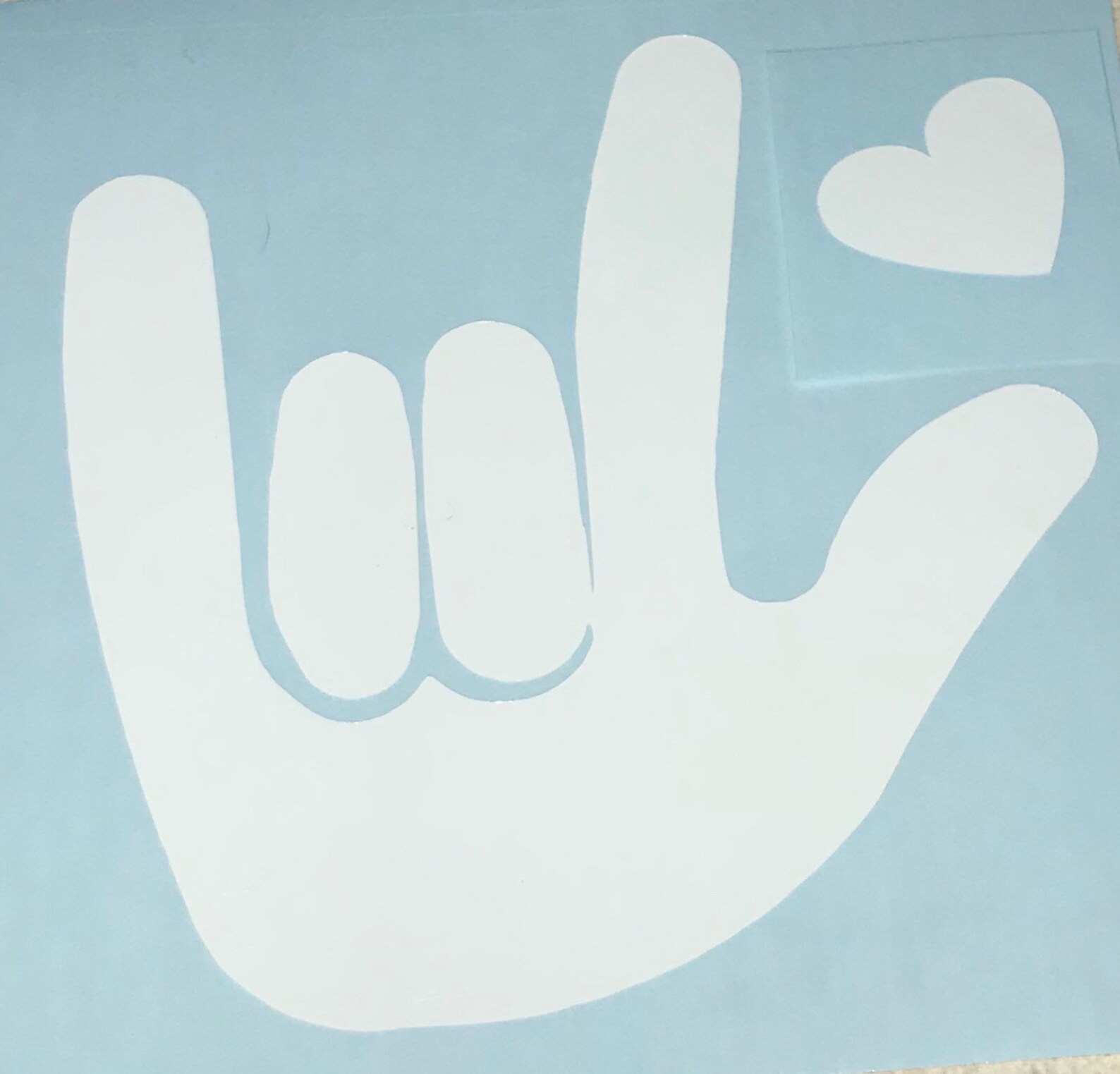 I Love You ASL Vinyl Decal - Etsy