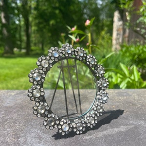 Vintage Circular Picture Frame With Crystals - Etsy