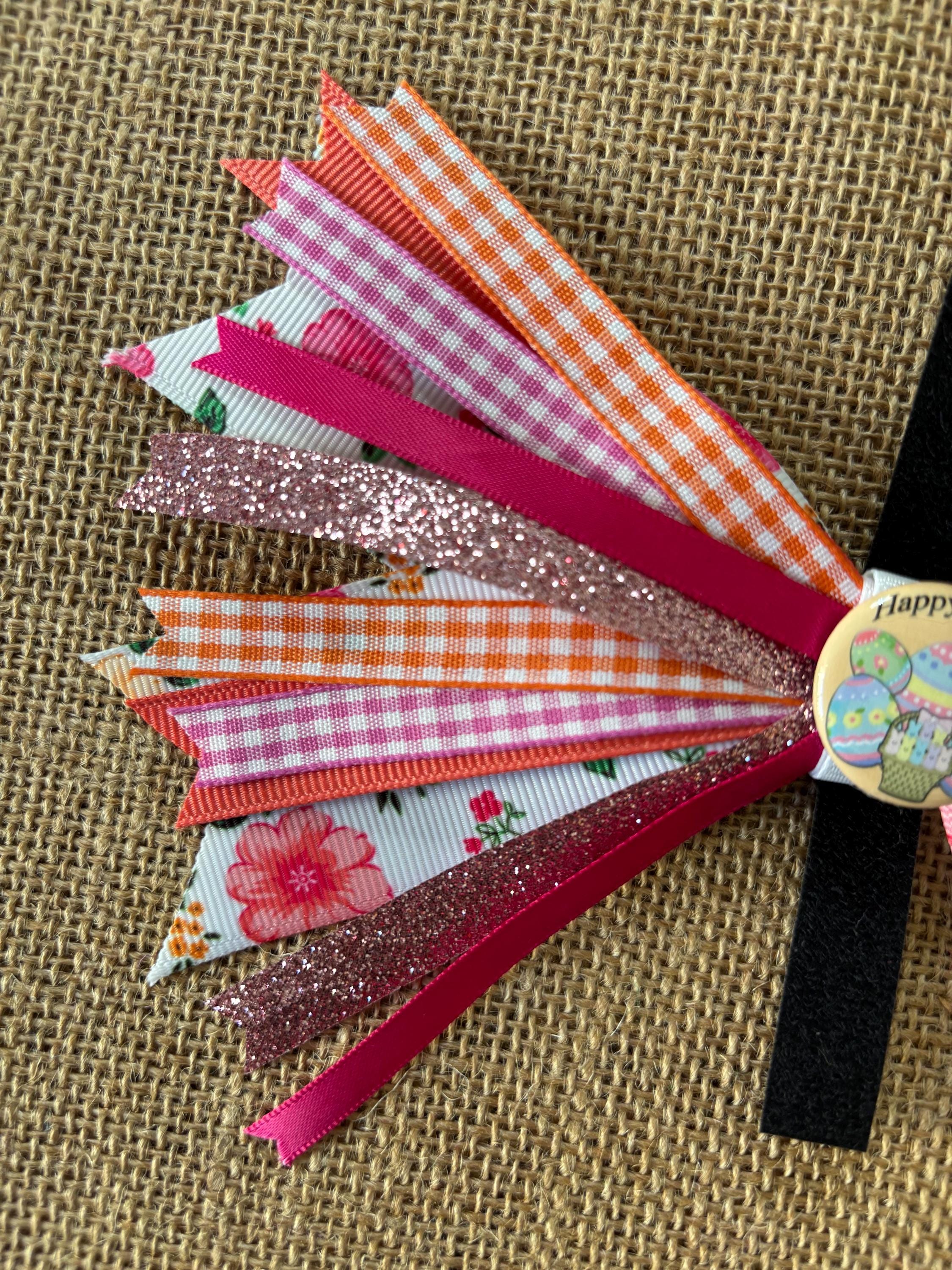 Happy Easter Pink Gingham Dog Pet Ribbon Collar Accessory Easter Collar ...