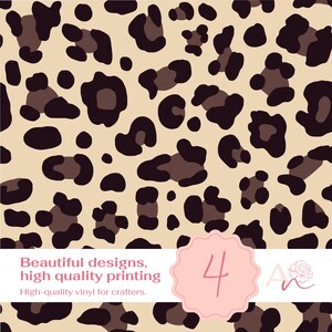 Leopard Patterned Craft Vinyl & HTV; Animal Print Vinyl; Bright Printed ...