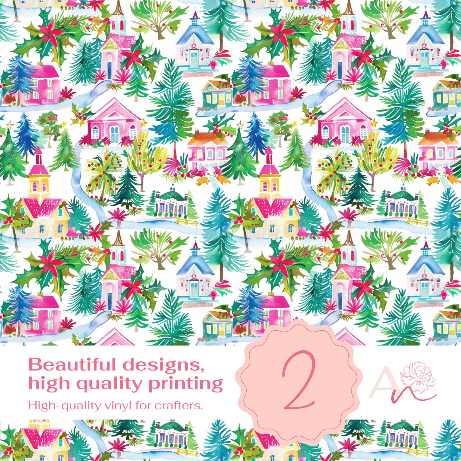 Preppy Christmas Vinyl Sheets (heat Transfer or Adhesive, 12x12) - Etsy