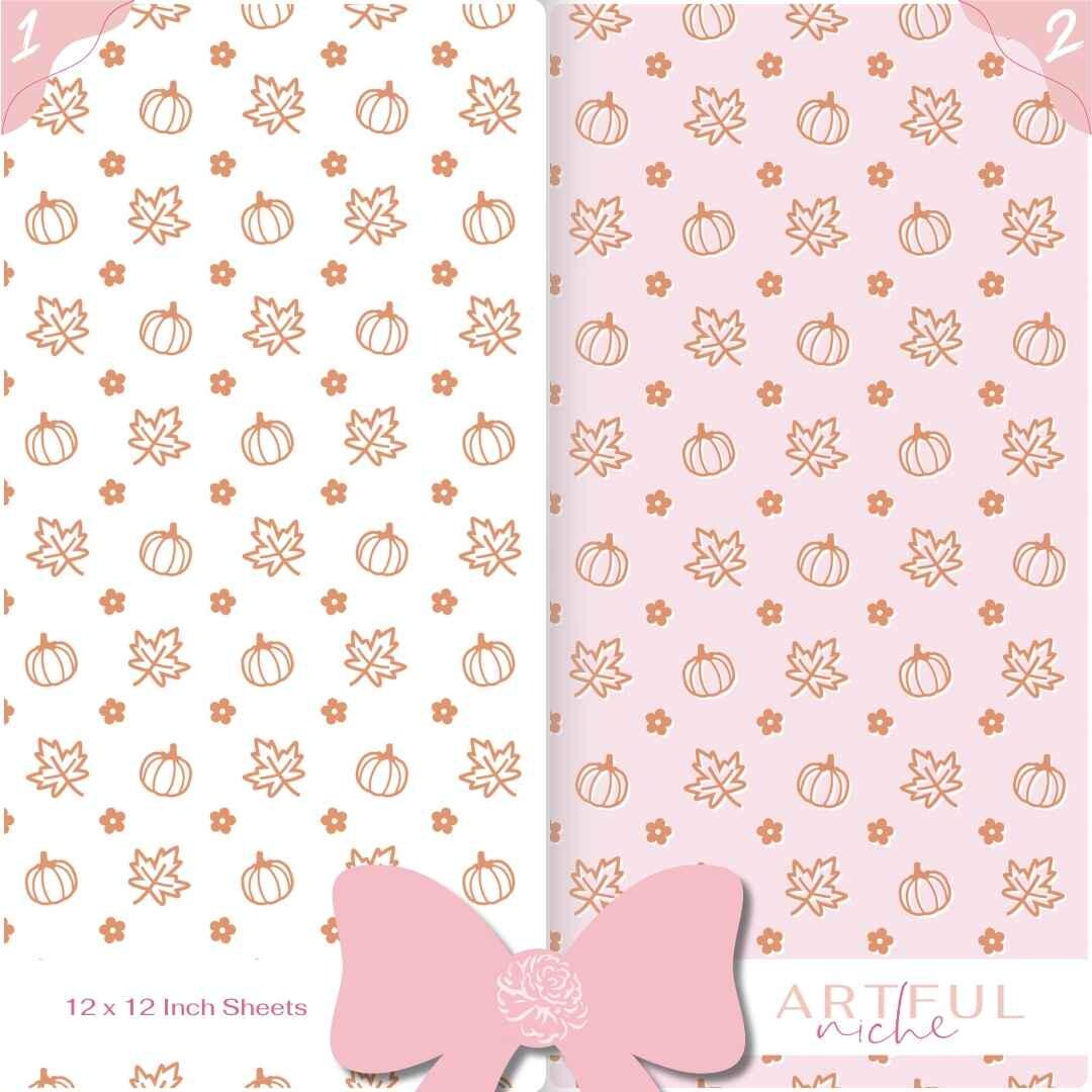 Pumpkin Pattern Craft Vinyl Sheets - HTV and Adhesive Options - Etsy