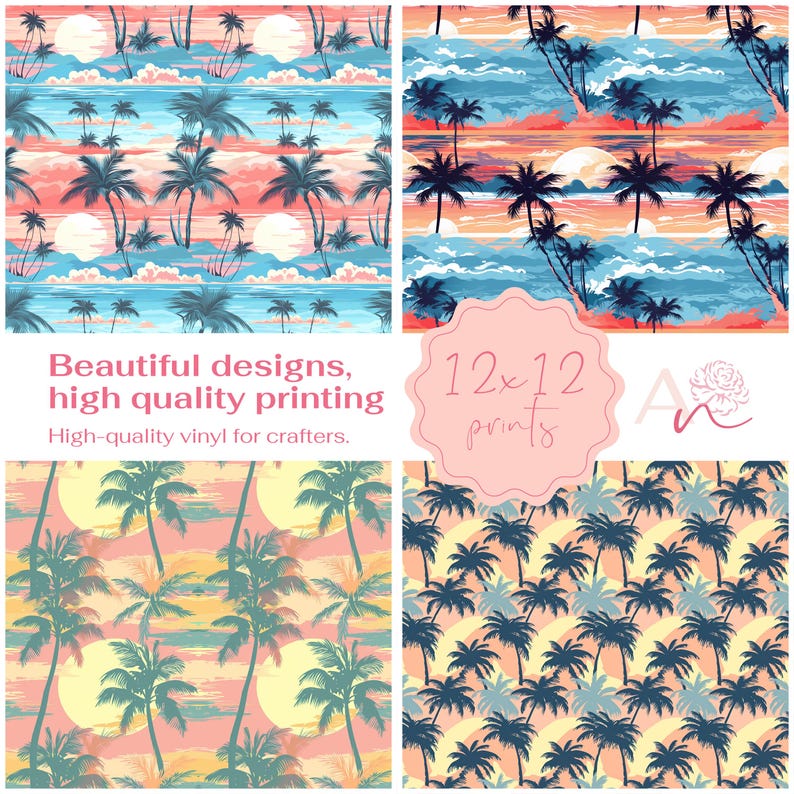 Hawaiian Tropics Vinyl Sheets: Summer Island Vibes Heat Transfer or ...