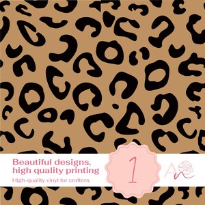 Leopard Patterned Craft Vinyl & HTV; Animal Print Vinyl; Bright Printed ...