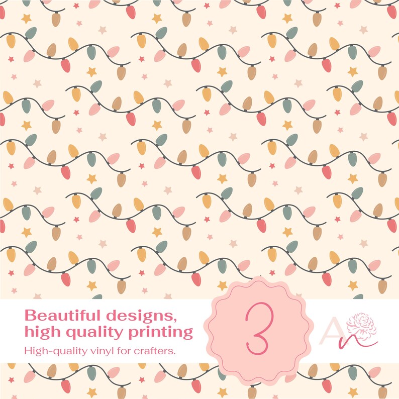 Patterned Vinyl Sheets: Hippie Christmas Designs - HTV and Adhesive - Etsy