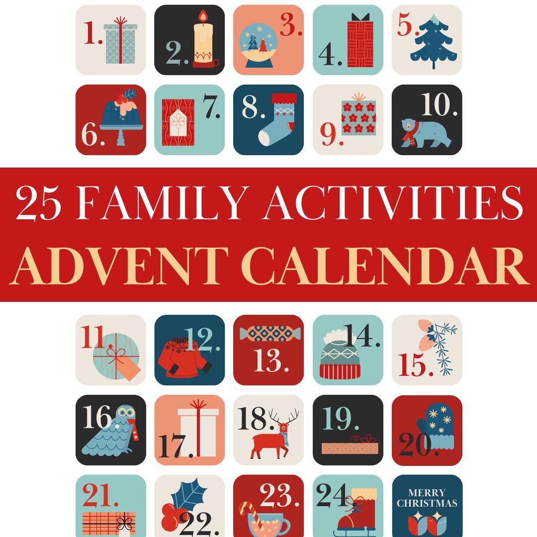 Family Activities Advent Calendar 2024 EDITABLE - Family Fun Daily ...