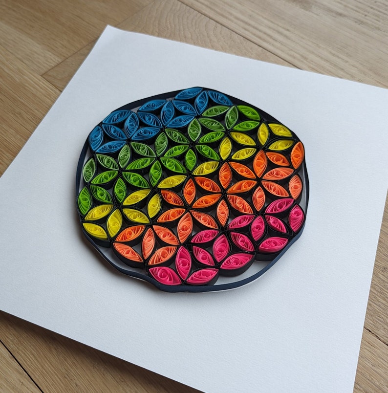 Flower of Life Mandala Quilled Wall Art Unique Flower Gift Sacred ...