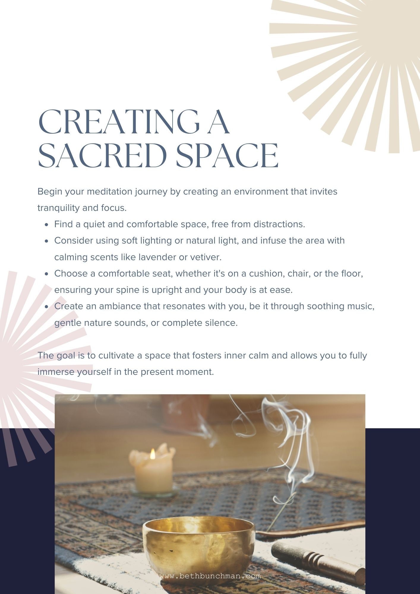 Meditation Reflection Printable Meditation Journal Meditation Workbook ...