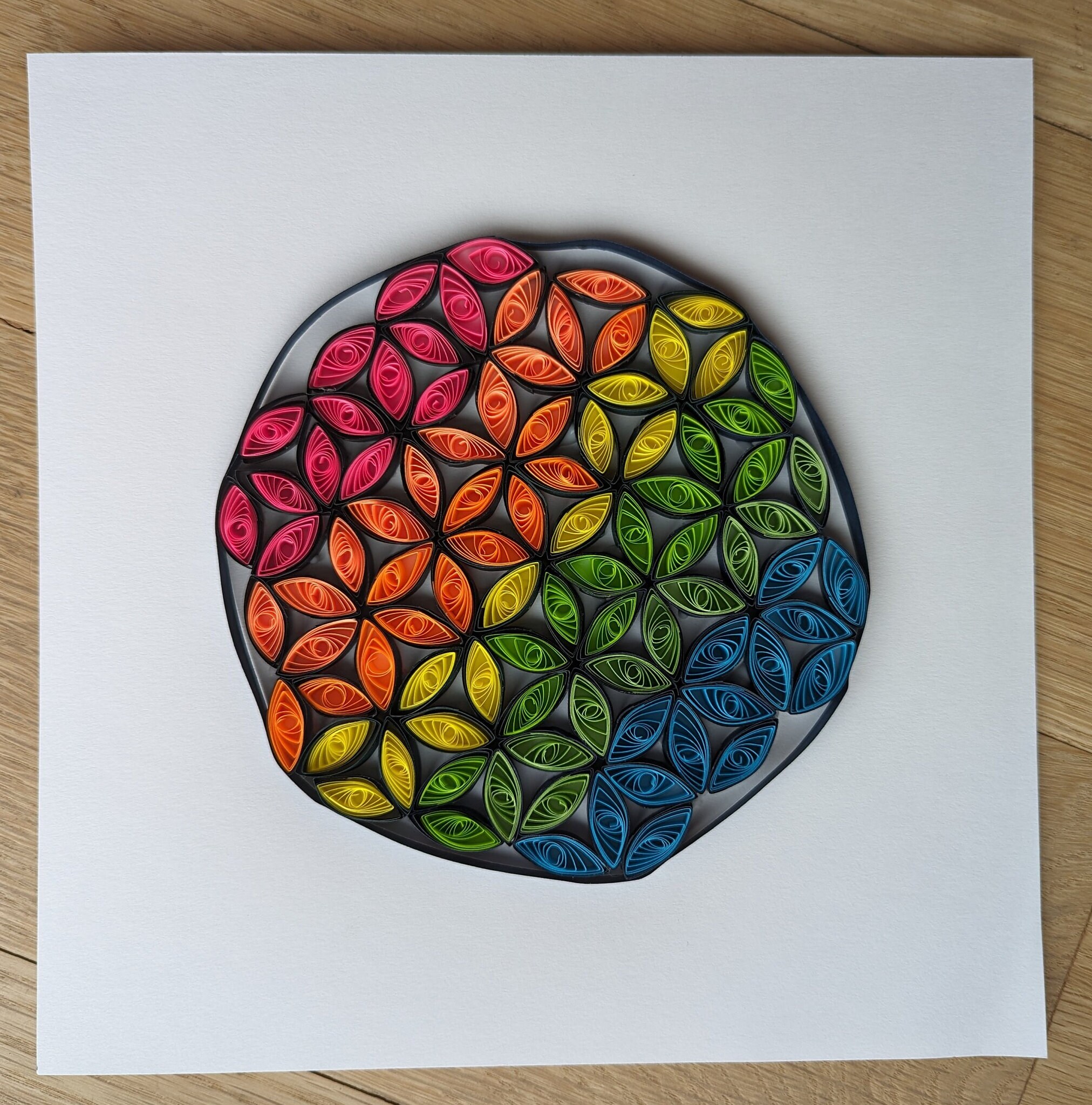 Flower of Life Mandala Quilled Wall Art Unique Flower Gift Sacred ...