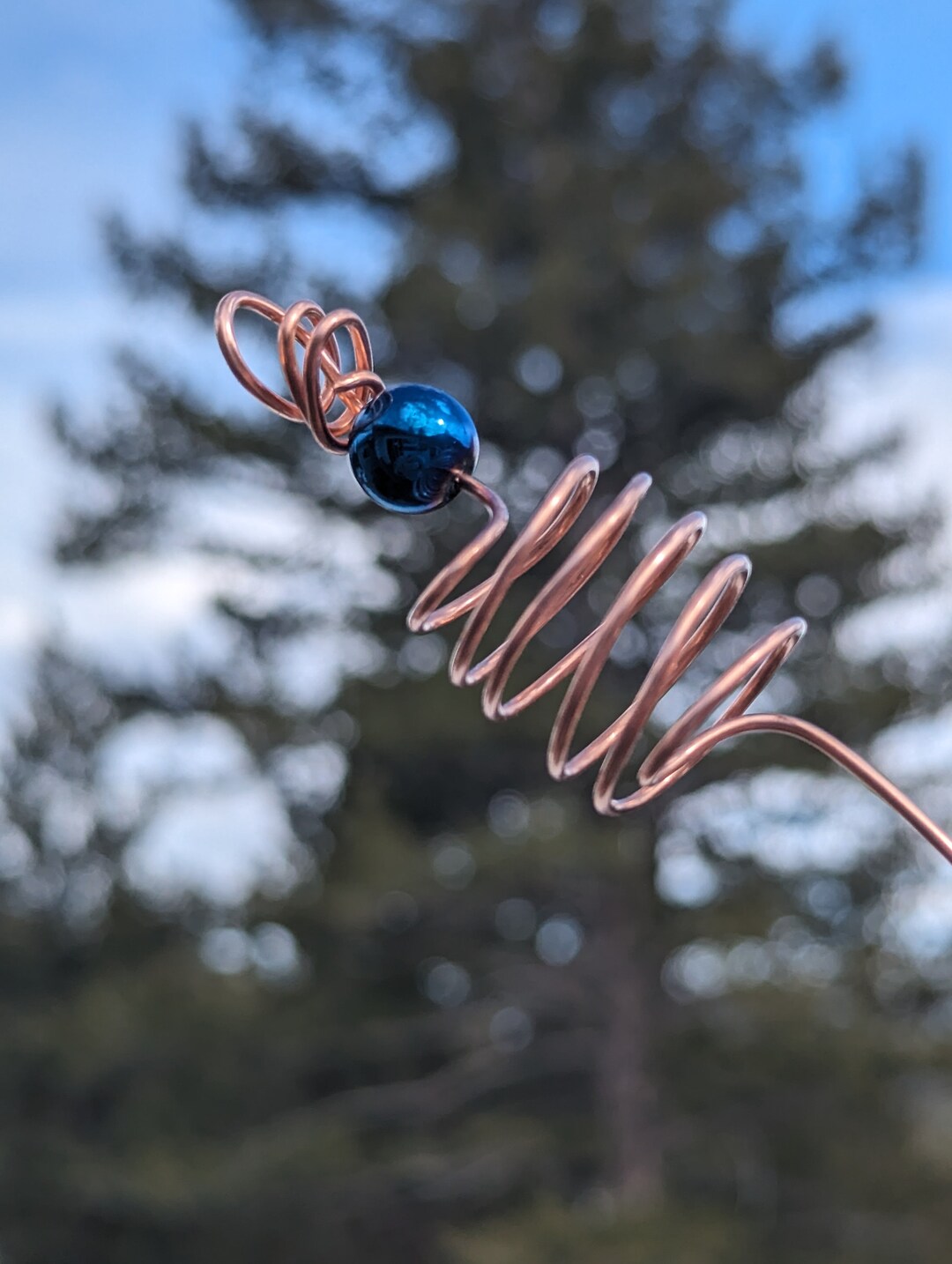 Copper Fairy Wands Electroculture Garden Stakes Beaded Suncatcher ...