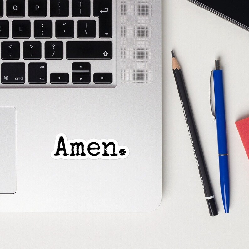 Amen Sticker - Pray Laptop Sticker - Prayer Decal - Worship Sticker ...
