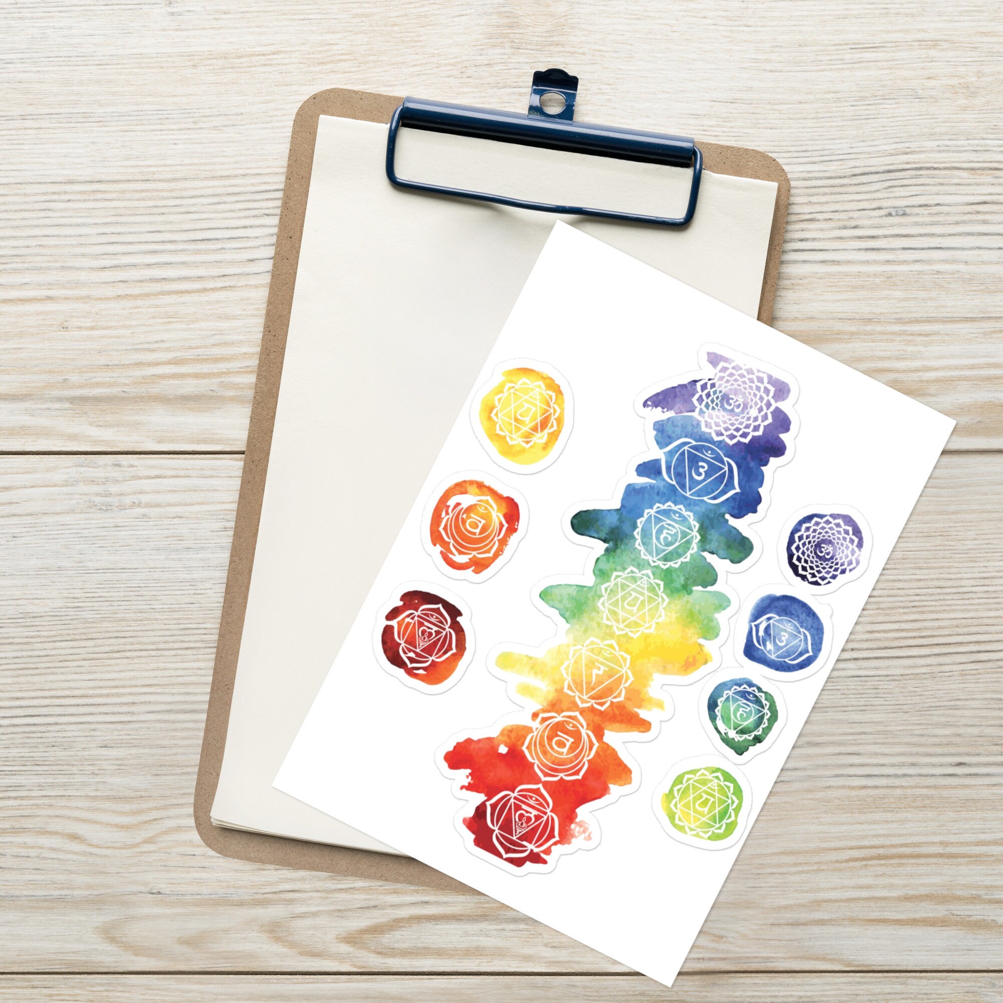 7 Chakra Sticker Sheet Chakra Symbol Stickers Muladhara Ajna Sahasrara ...