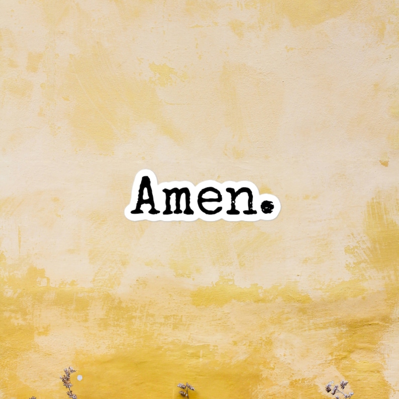 Amen Sticker - Pray Laptop Sticker - Prayer Decal - Worship Sticker ...