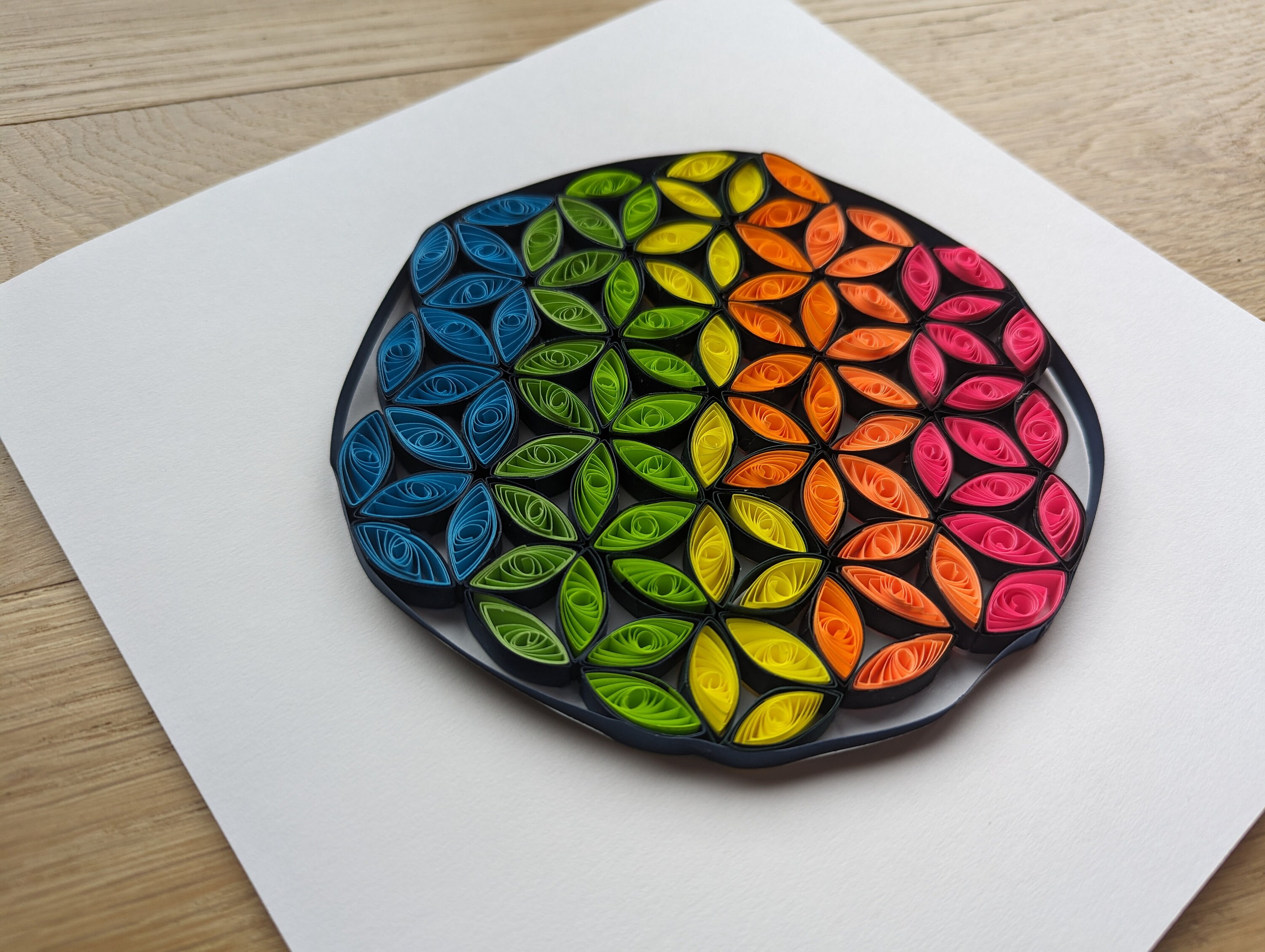 Flower of Life Mandala Quilled Wall Art Unique Flower Gift Sacred ...