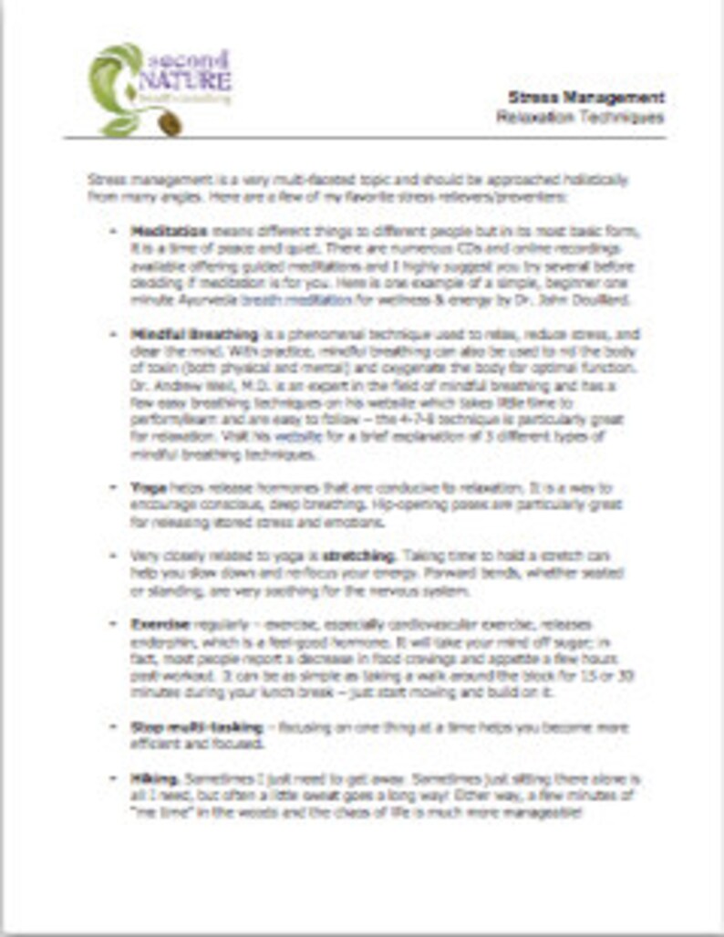 Top 10 Relaxation Techniques Printable PDF Daily Practice - Etsy