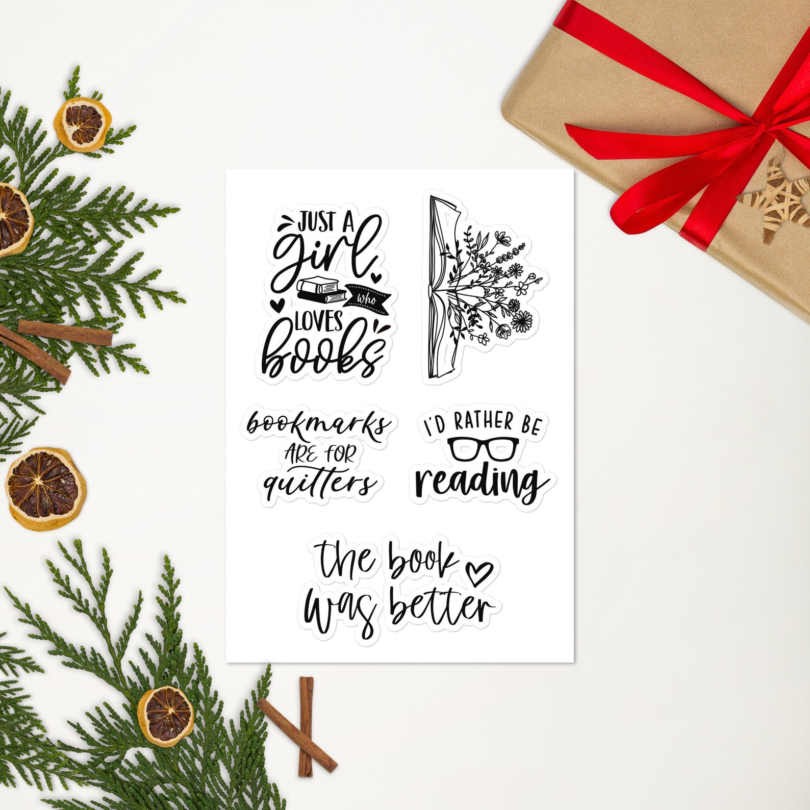 Bookish Sticker Bundle Book Nerd Sticker Set Book Quote - Etsy