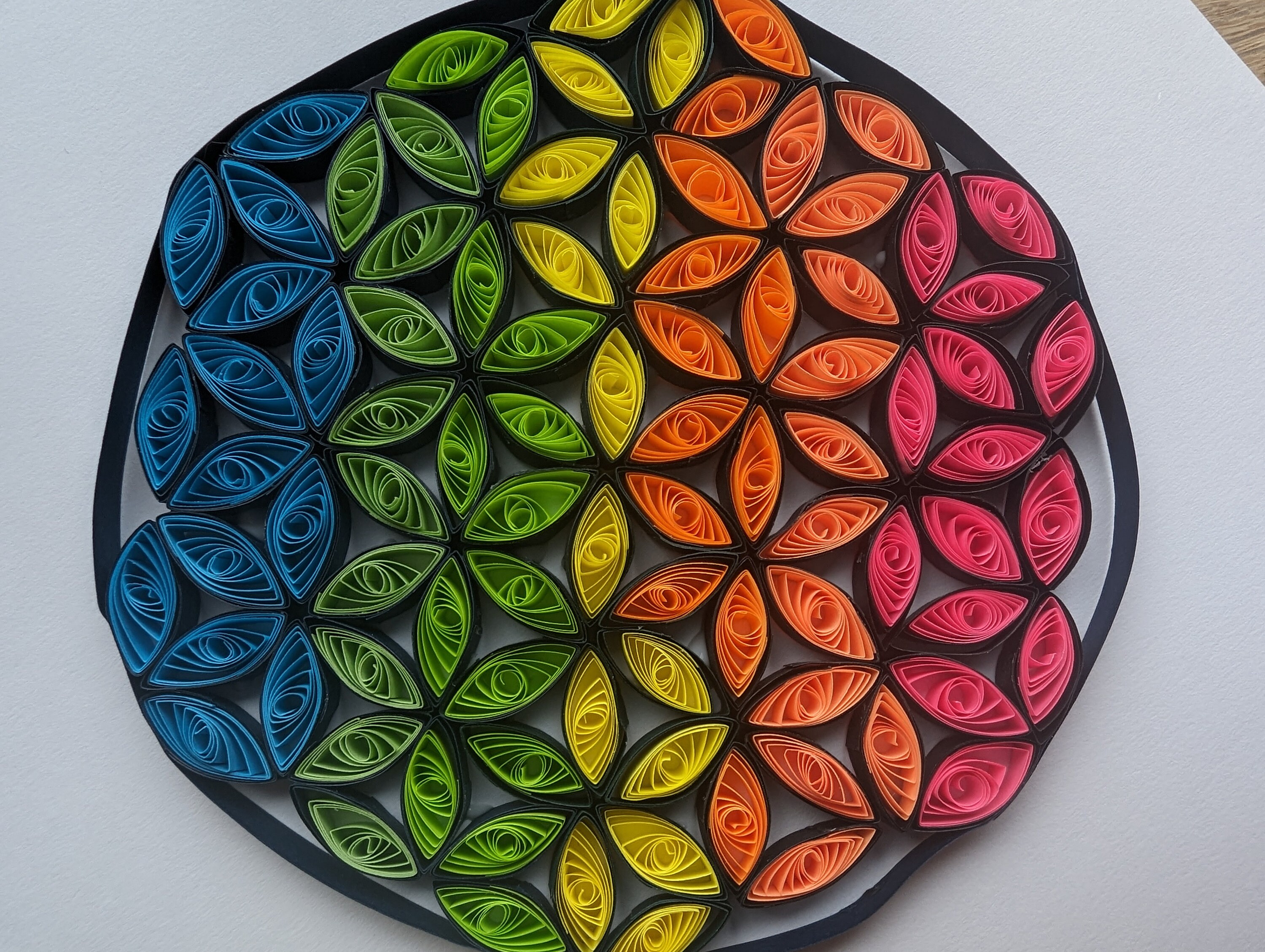 Flower of Life Mandala Quilled Wall Art - Unique Flower Gift - Sacred ...