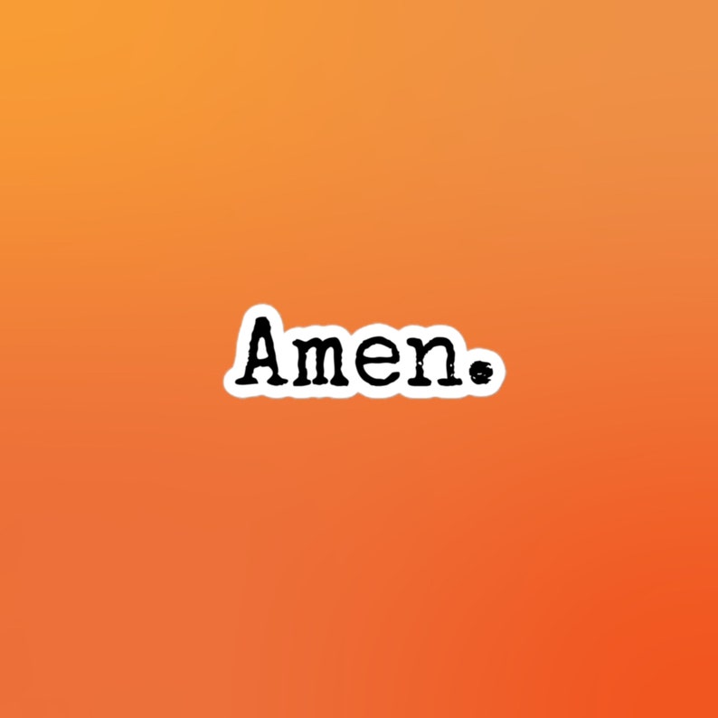 Amen Sticker Pray Laptop Sticker Prayer Decal Worship Sticker Bible ...