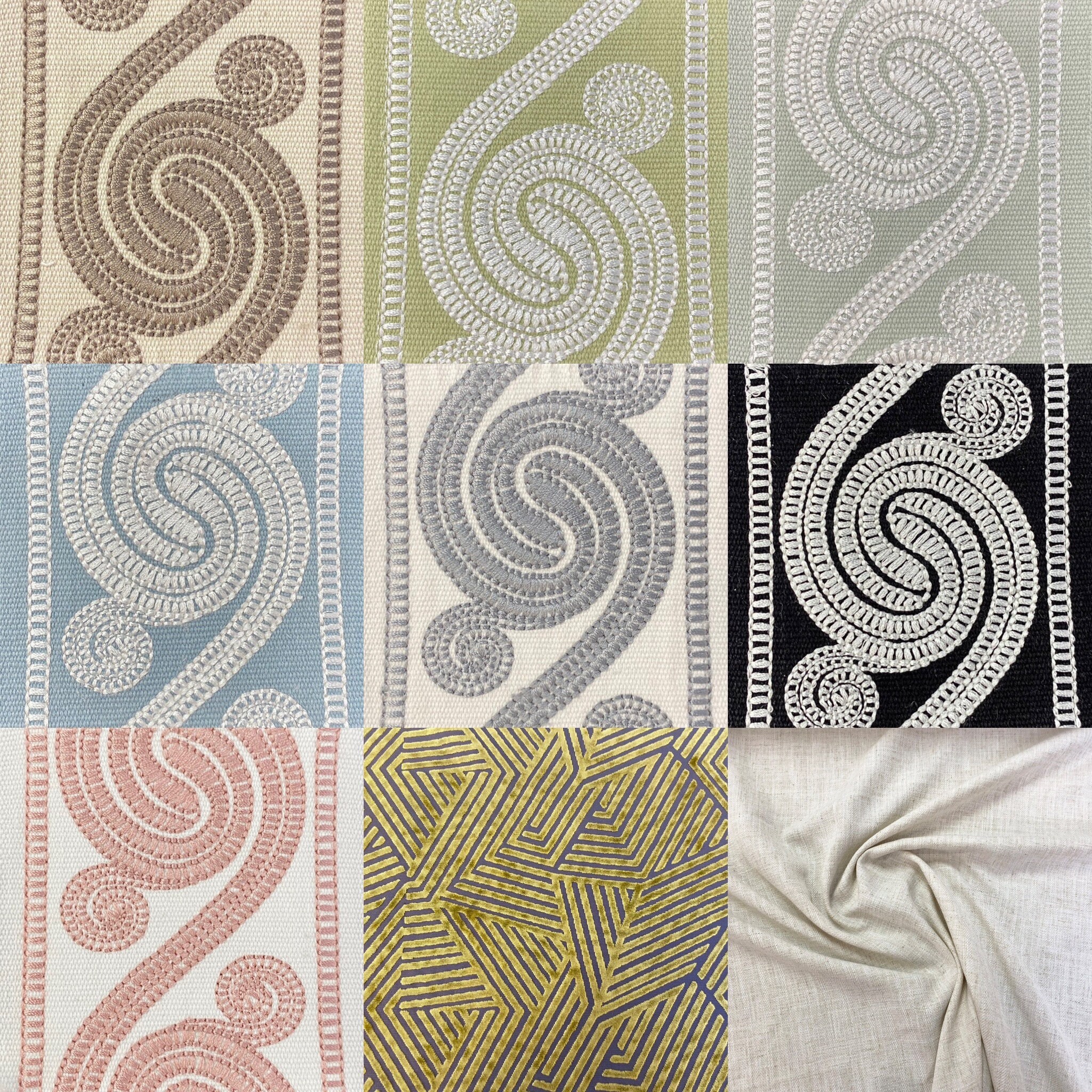 Sample-cut Velvet/herringbone/trim Sample 2 X 4 - Etsy