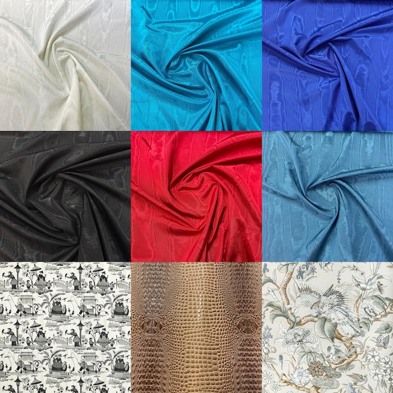 Red Moire Silk Fabric - Etsy UK