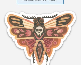 Kawaii Cute Luna Moth Vinyl Sticker - Etsy