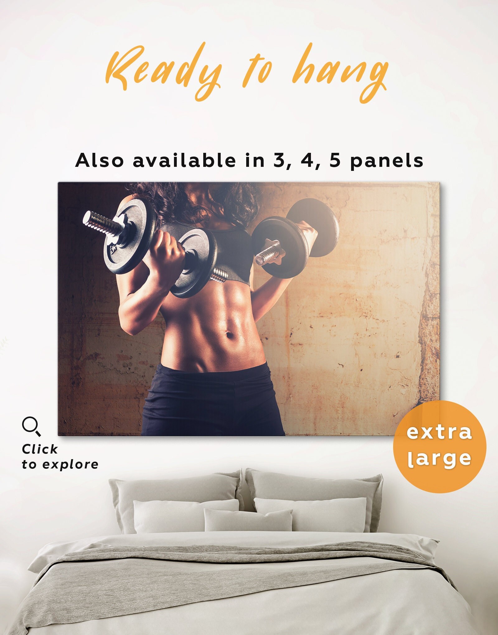 Gym Wall Art Girls Gym Poster Fitness Canvas Gym Poster | Etsy