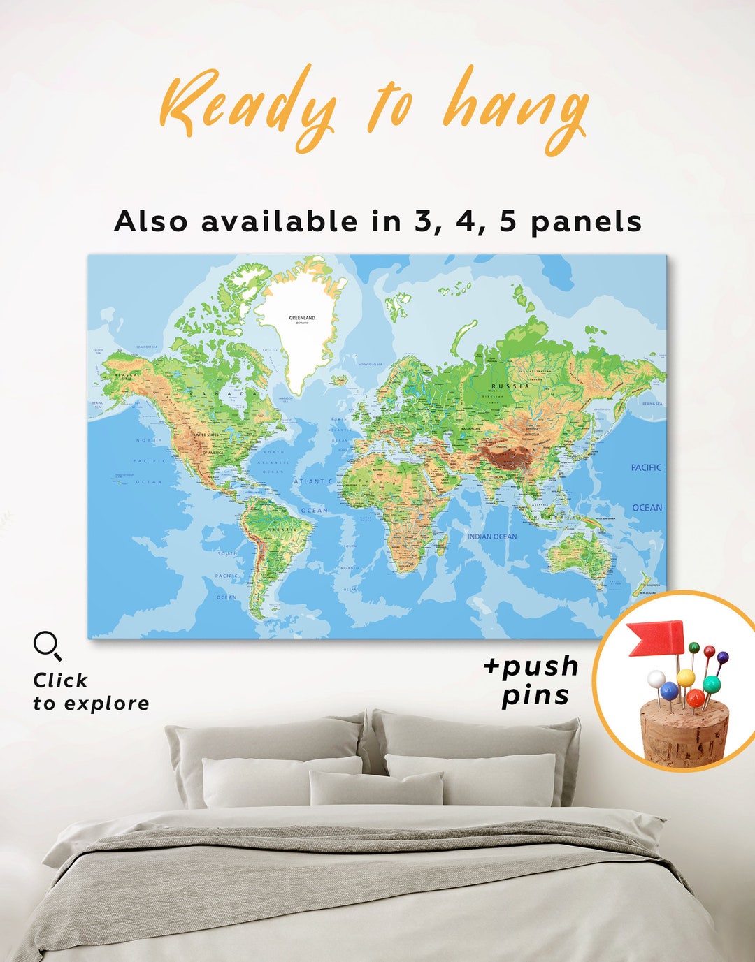 Extra Large World Map With Pins Push Pin Travel Map With Pin - Etsy