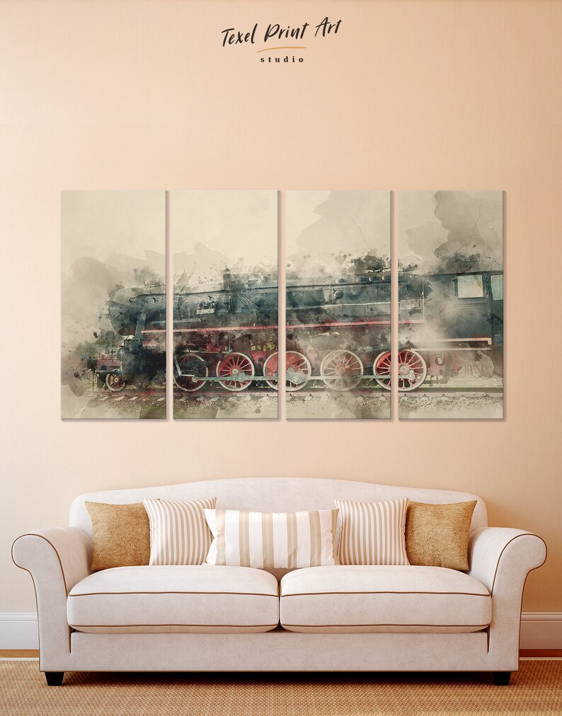 Steam Train Wall Art Locomotive Wall Art Vintage Train Wall | Etsy