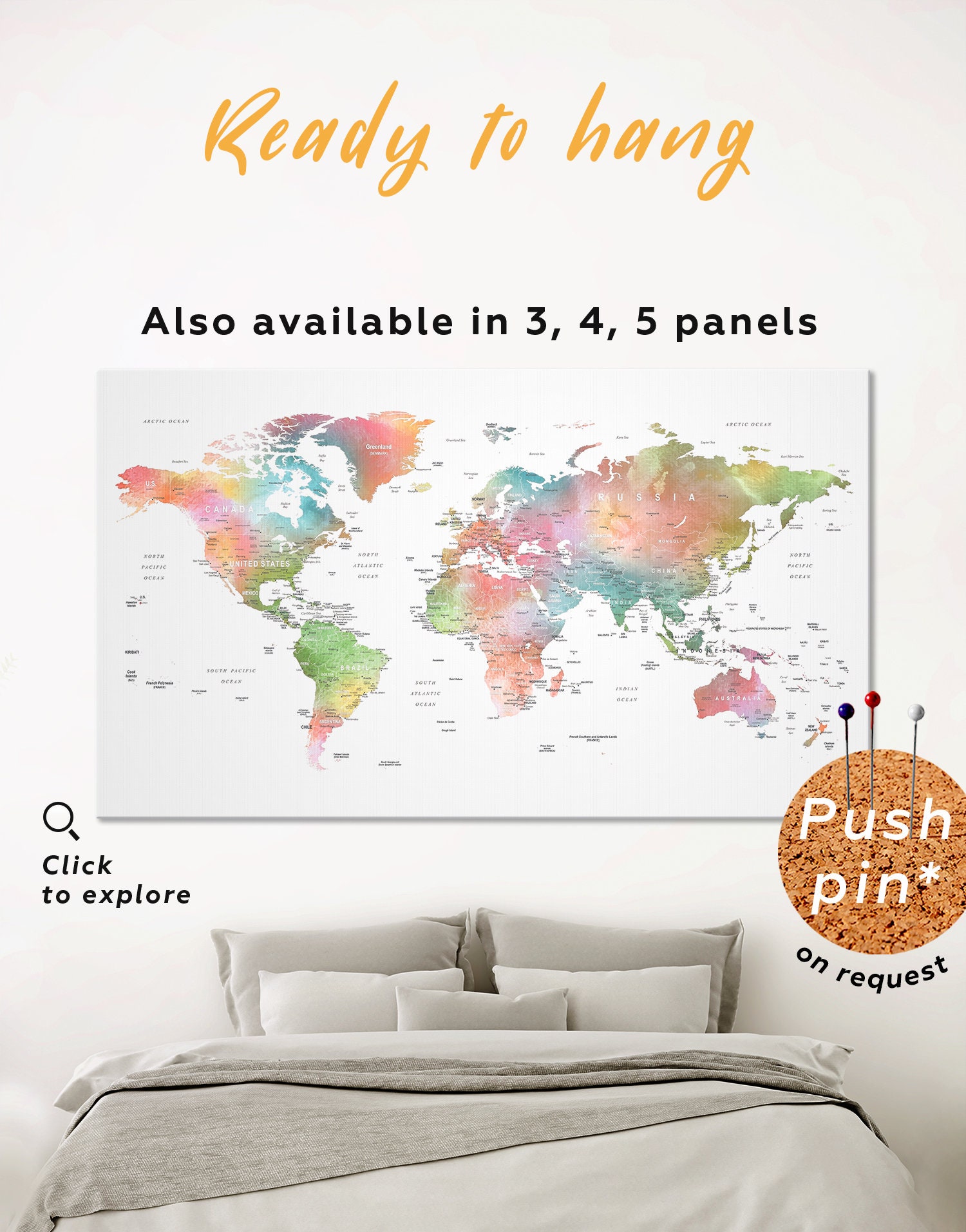 Customized world map Custom world map Custom travel map | Etsy