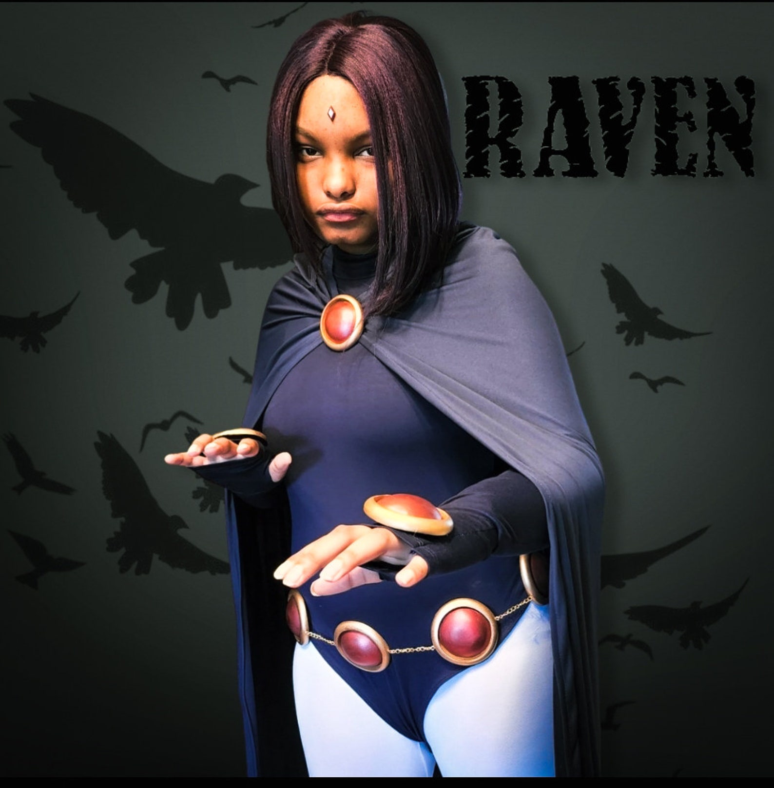 Teen Titans Raven Cloak/cape and Belt - Etsy