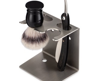 The Ultimate Wood Shaving Razor and Brush Double Decker Stand - Etsy