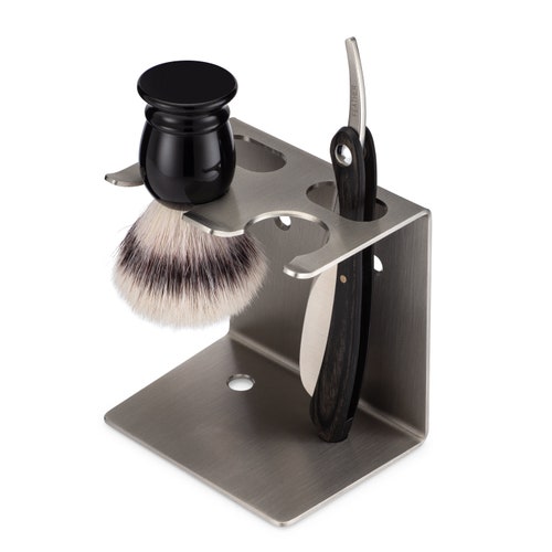 The Ultimate Wood Shaving Razor and Brush Double Decker Stand - Etsy