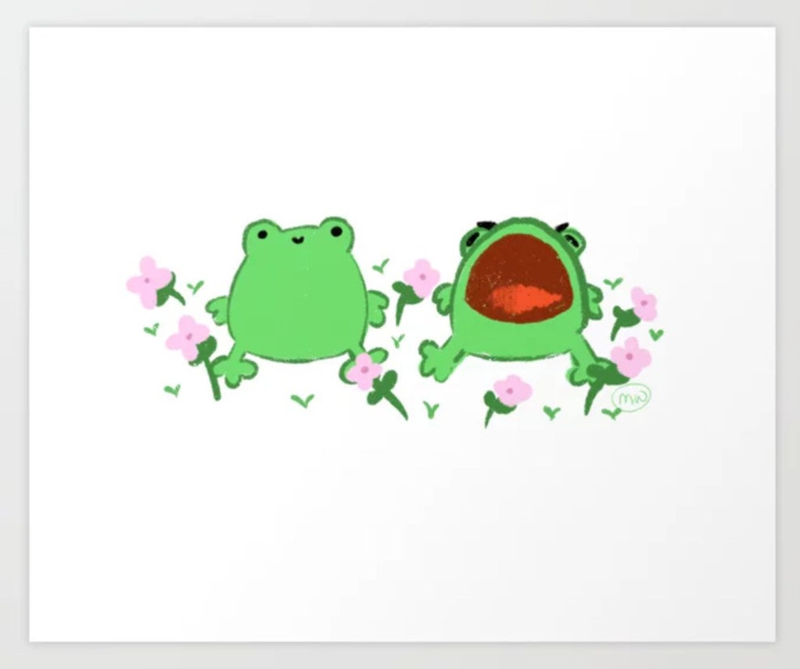 Frog Emotions Postcard Digital Print - Etsy