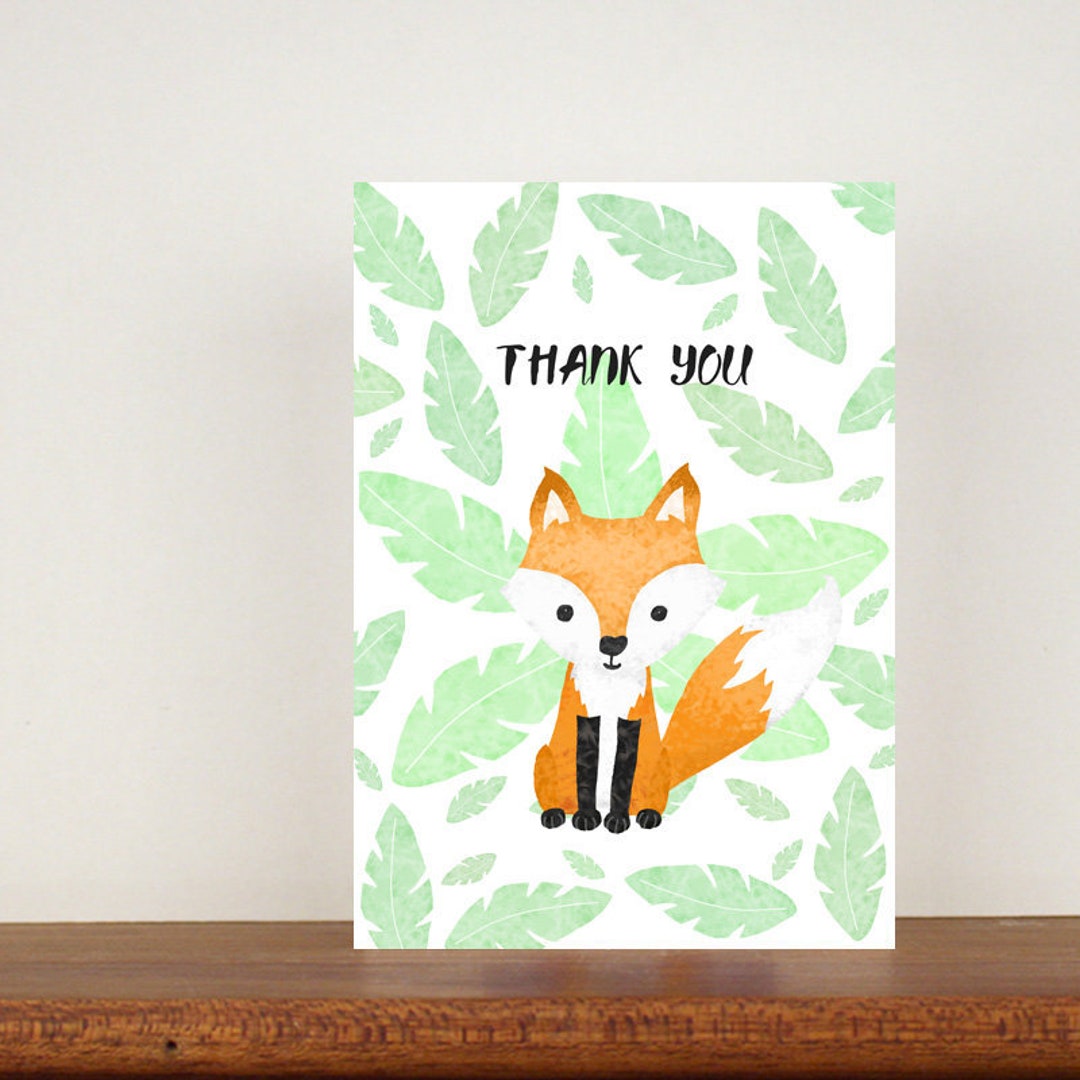 Fox Thank You Card, Thank You Cards, A6 Cards, Cute Cards, Greetings ...