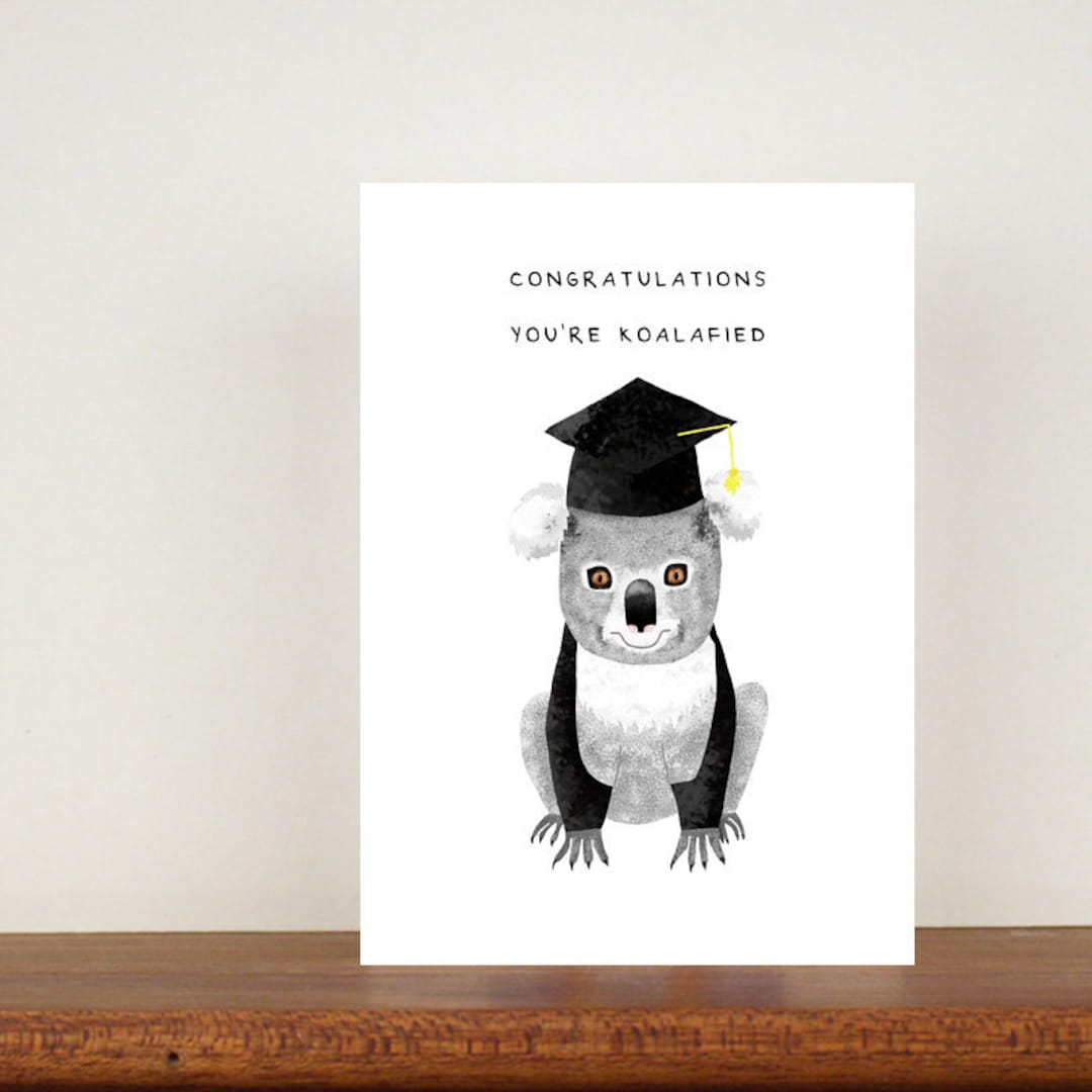 Congratulations You're Koalafied Card, A6 Card, Congratulations Card ...
