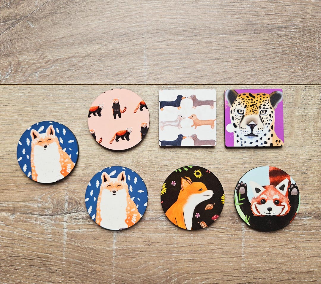 Animal Magnets, Fox, Red Panda, Dachshund, Leopard - Etsy